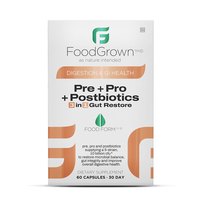 Pre + Pro + Postbiotics – FoodGrown™©